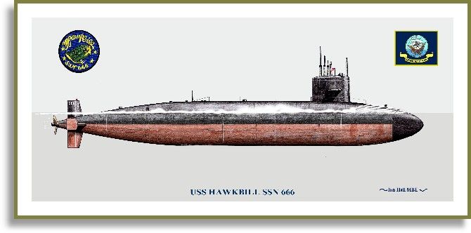 USS Hawkbill SSN-666 Print - Submarines G-M - PriorService.com