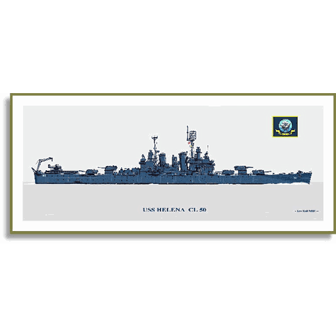 USS Helena CL-50 Print - Cruisers G-M - PriorService.com