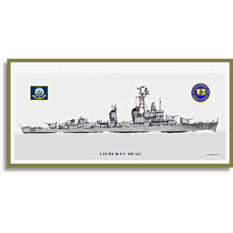USS Henley DD 762 in 1960s print - Destroyers G-M - PriorService.com