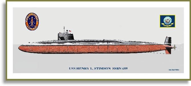 USS Henry L. Stimson SSBN-655 Print - Submarines G-M - PriorService.com