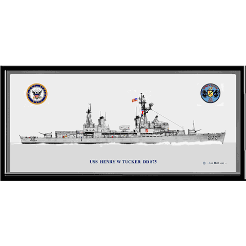 USS Henry W. Tucker DD 875 Print - Destroyer Prints - PriorService.com