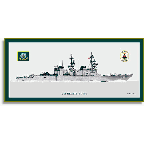 USS Hewitt DD-966 with ASROC Print - Destroyers G-M - PriorService.com