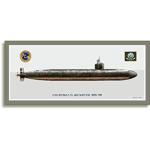 USS Hyman G. Rickover SSN-709 Print - Submarines G-M - PriorService.com