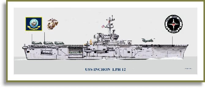 USS Inchon LPH-12 Print - Amphibious G-M - PriorService.com