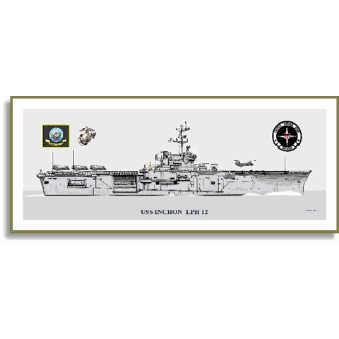 USS Inchon LPH-12 Print - Amphibious G-M - PriorService.com