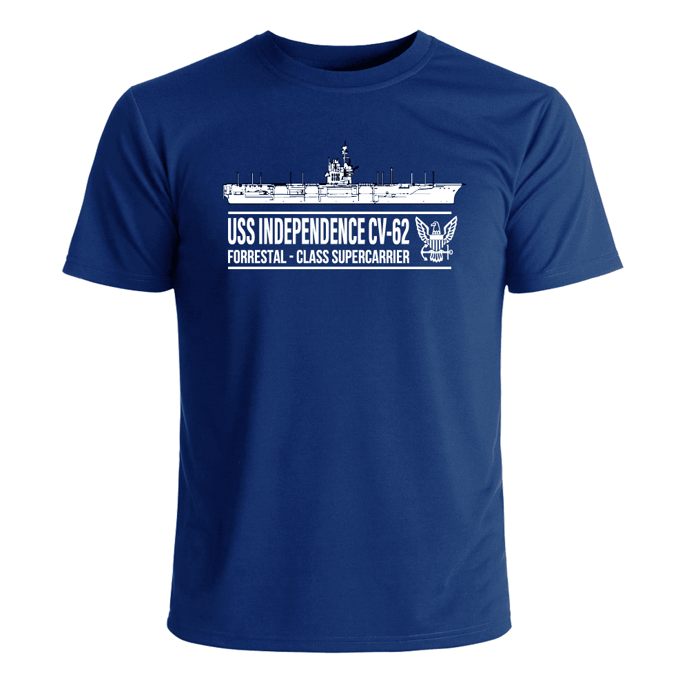 USS Independence CV-62 T-Shirt - New US Navy Aircraft Carrier T-Shirts ...