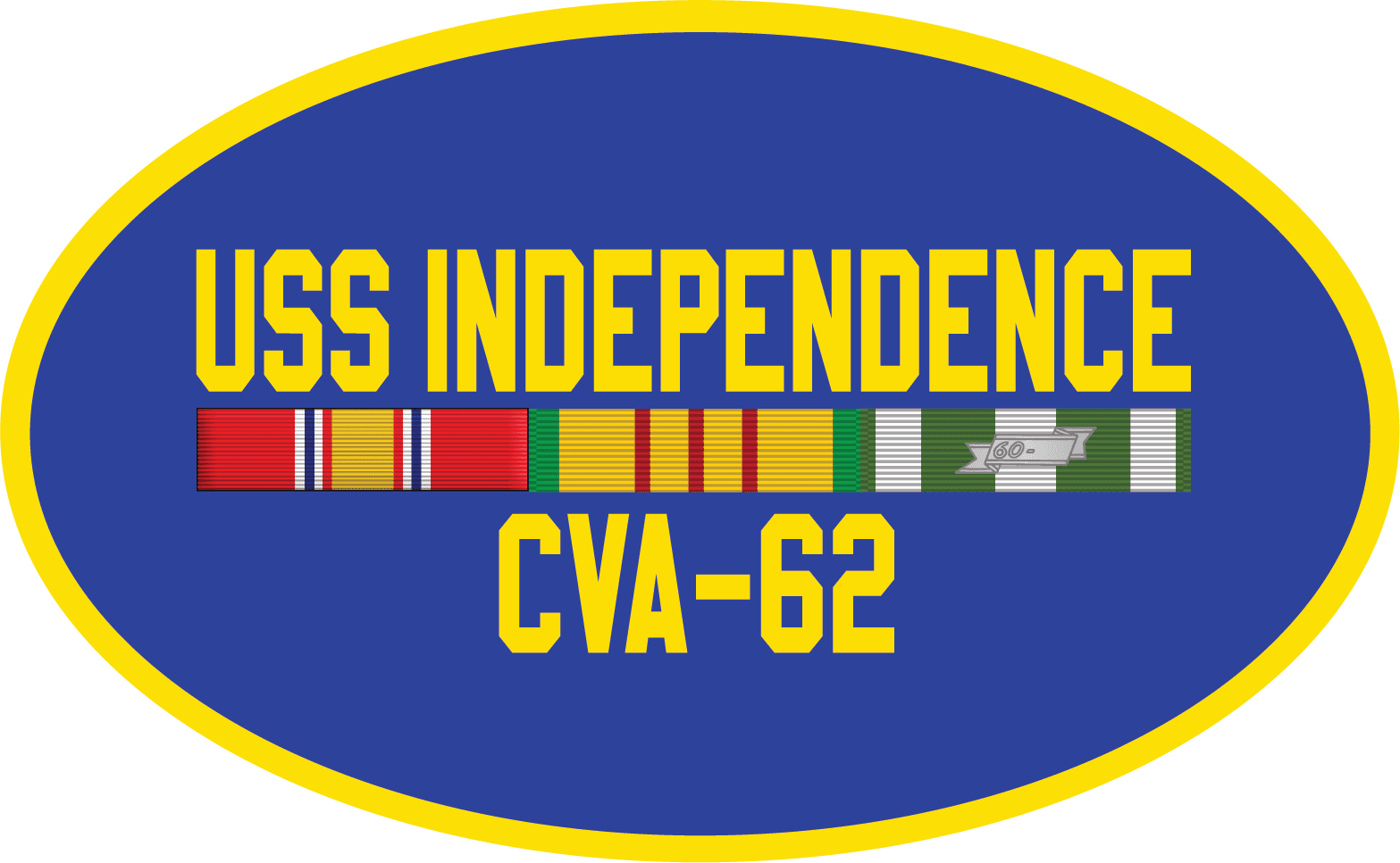 USS Independence CVA-62 With Vietnam Service Decal - US Navy Ship ...