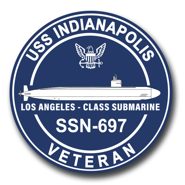 USS Indianapolis SSN-697 Silhouette Veteran Decal - US Navy Submarine ...