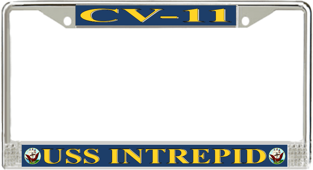 USS Intrepid CV-11 License Plate Frame|Custom Personalized License ...