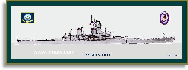 USS Iowa BB 61 in 1980s Print - Battleship Prints - PriorService.com