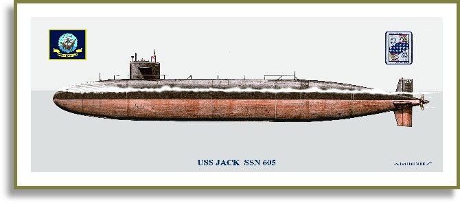 USS Jack SSN 605 Print - Submarines A-F - PriorService.com