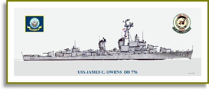 USS James C. Owens DD-776 Print - Destroyers G-M - PriorService.com