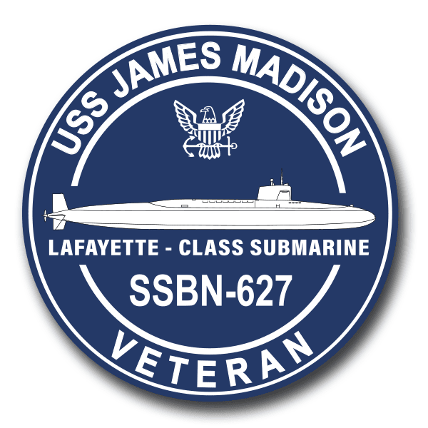 USS James Madison SSBN-627 Silhouette Veteran Decal - US Navy Submarine ...
