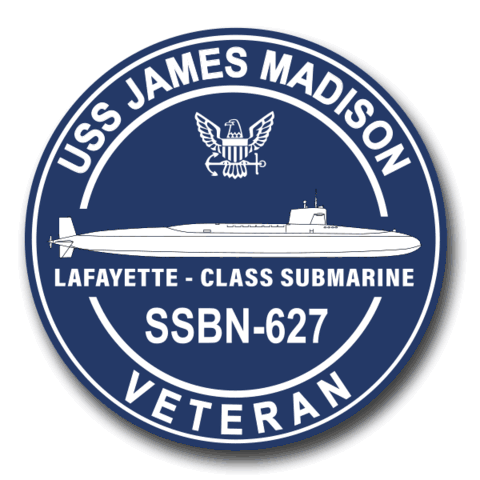 USS James Madison SSBN-627 Silhouette Veteran Decal - US Navy Submarine ...