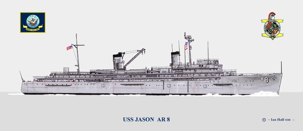 USS Jason AR-8 Print - Other Ships G-M - PriorService.com