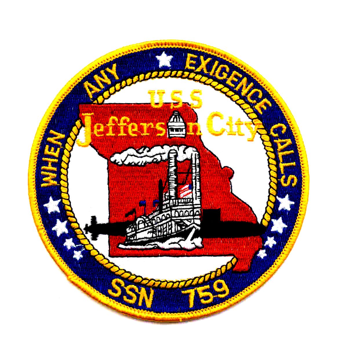 USS Jefferson City SSN-759 Patch - Submarines 750-799 - PriorService.com