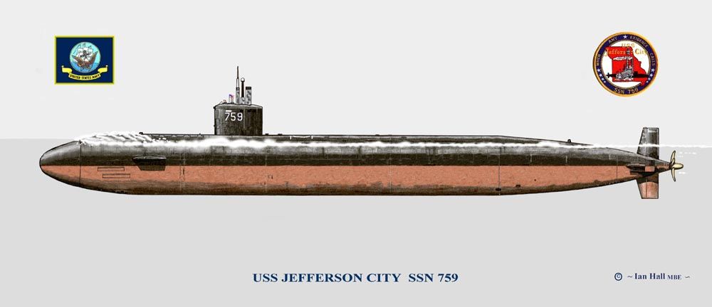 USS Jefferson City SSN-759 Print - Submarines G-M - PriorService.com