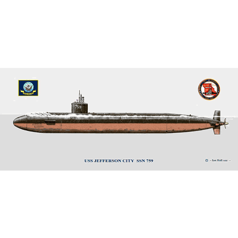 USS Jefferson City SSN-759 Print - Submarines G-M - PriorService.com