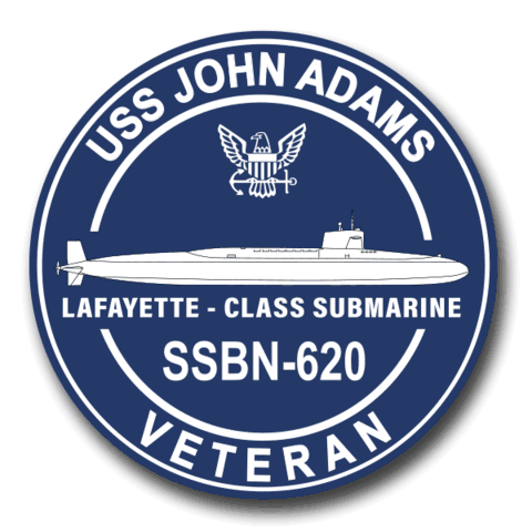 USS John Adams SSBN-620 Silhouette Veteran Decal - US Navy Submarine Veteran Decals ...