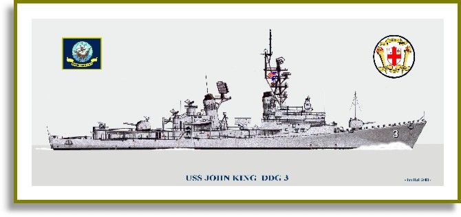 USS John King DDG-3 Print - Destroyers G-M - PriorService.com