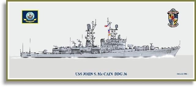 USS John S. McCain DDG-36 Print - Destroyers G-M - PriorService.com