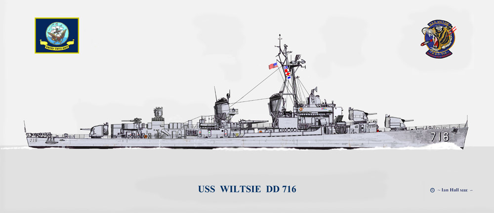 USS John W. Weeks DD-716 in 1950s Print - Destroyer Prints ...