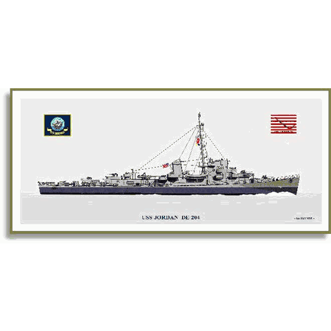 USS Jordan DE-204 Print - Destroyers G-M - PriorService.com