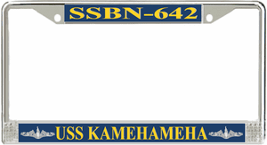 USS Kamehameha SSBN-642 License Plate Frame - U.S. Navy Submarine ...