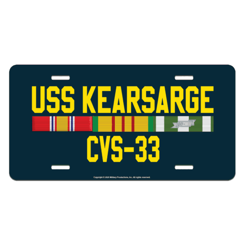 USS Kearsarge CVS-33 Vietnam Ribbon License Plate - US Navy Vietnam ...