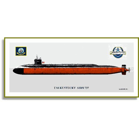 USS Kentucky SSBN-737 Print - Submarines A-F - PriorService.com
