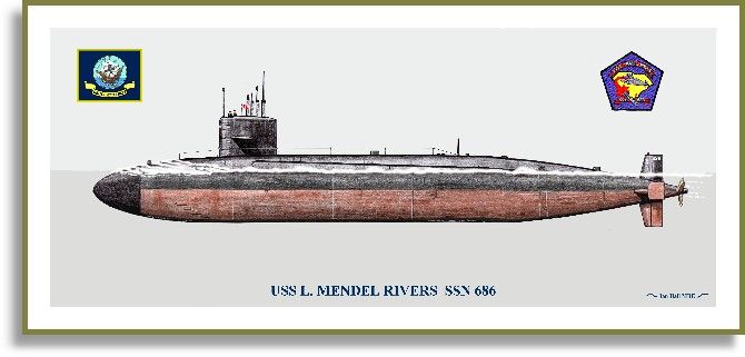 USS L. Mendel Rivers SSN-686 Print - Submarines G-M - PriorService.com