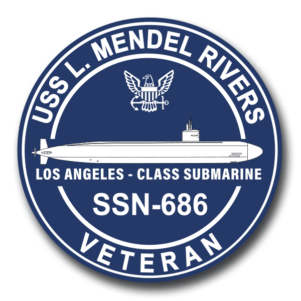 USS L Mendel Rivers SSN-686 Silhouette Veteran Decal - US Navy ...