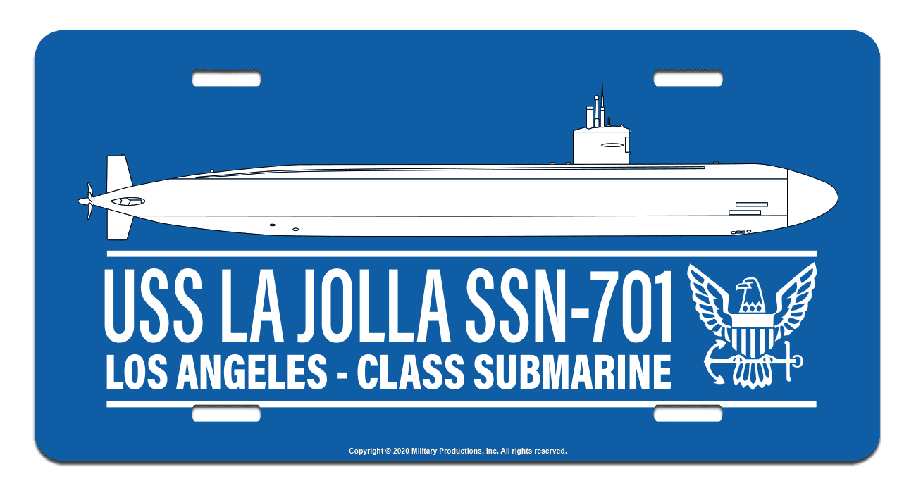 USS La Jolla SSN-701 License Plate - US Navy Submarine License Plates ...