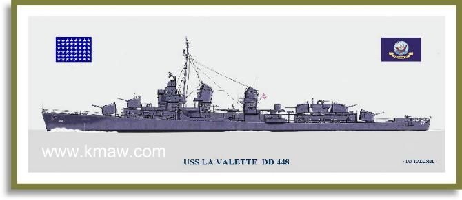 USS La Valette DD-448 Print - Destroyers G-M - PriorService.com
