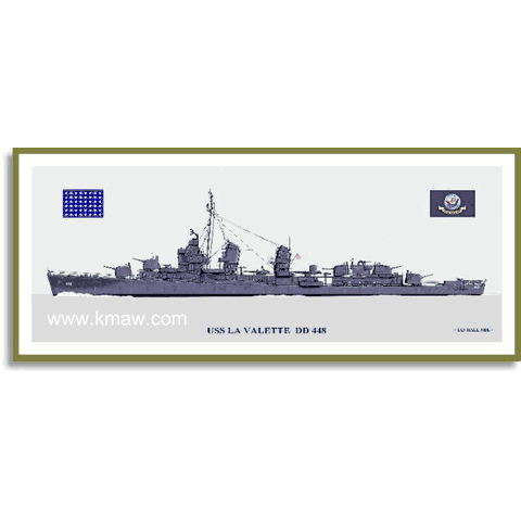 USS La Valette DD-448 Print - Destroyers G-M - PriorService.com
