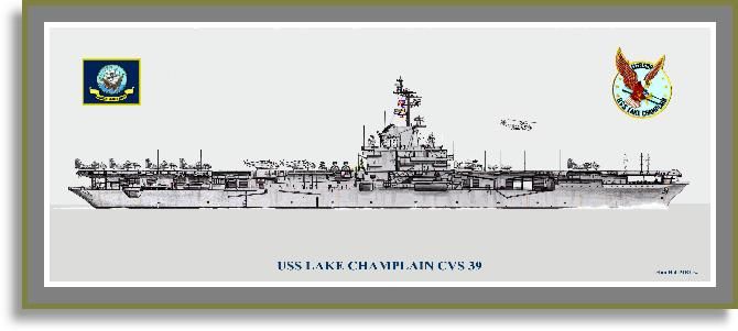 USS Lake Champlain CVS-39 Print - Aircraft Carriers G-M - PriorService.com