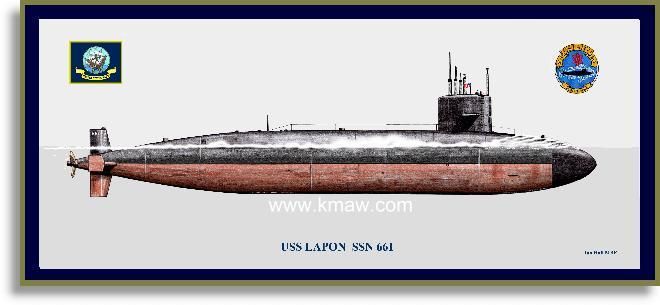 USS Lapon SSN-661 Print - Submarines G-M - PriorService.com