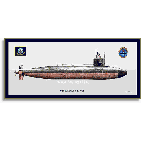 USS Lapon SSN-661 Print - Submarines G-M - PriorService.com