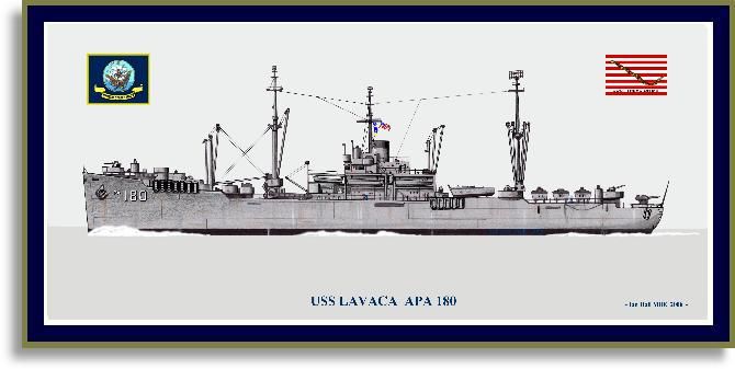 USS Lavaca APA-180 Print - Other Ships G-M - PriorService.com