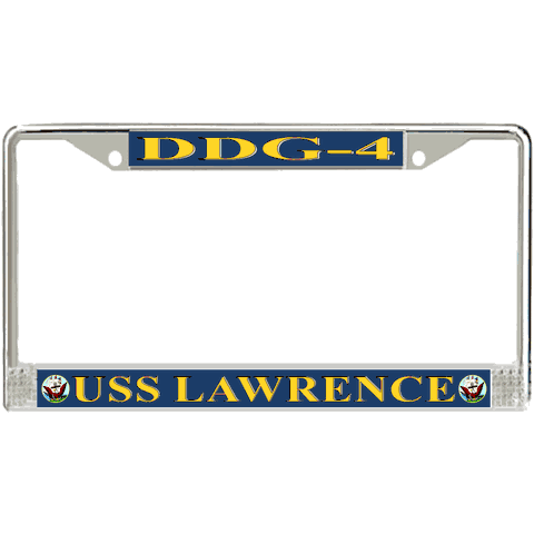 USS Lawrence DDG-4 License Plate Frame - Charles F. Adams Class License ...