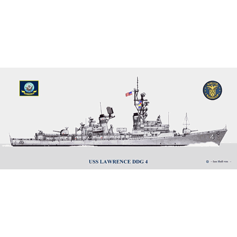 USS Lawrence DDG-4 Print - Destroyers G-M - PriorService.com