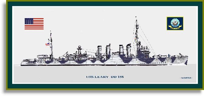 USS Leary DD-158 Print - Destroyers G-M - PriorService.com