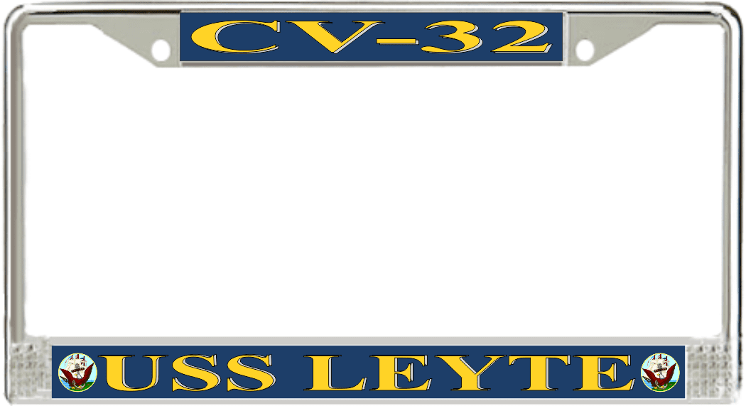 USS Leyte CV-32 License Plate Frame|Custom Personalized License Plate ...
