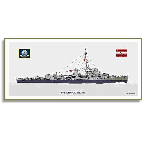 USS Liddle DE-206 Print - Destroyers G-M - PriorService.com