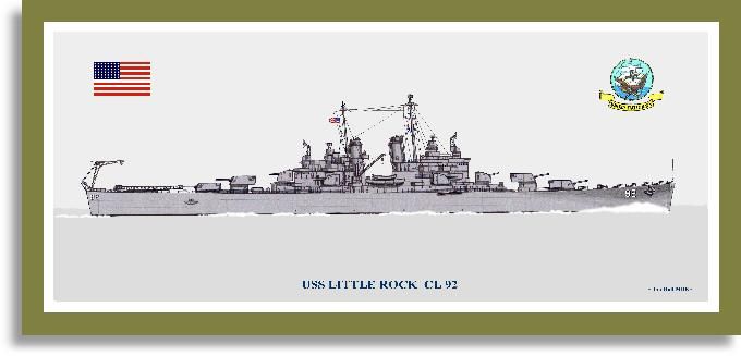 USS Little Rock CL 92 Print - Cruisers G-M - PriorService.com