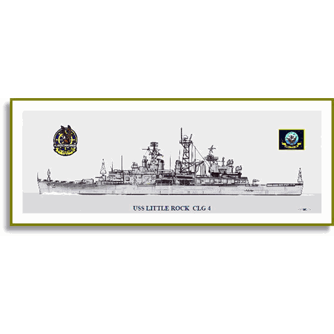 USS Little Rock CLG-4 Print - Cruisers G-M - PriorService.com