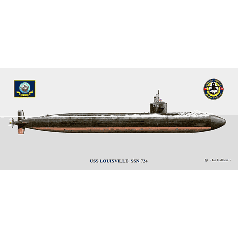 USS Louisville SSN-724 Print - Submarines G-M - PriorService.com