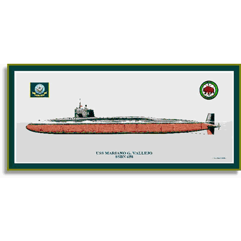 USS Mariano Vallejo SSBN-658 Print - Submarines G-M - PriorService.com