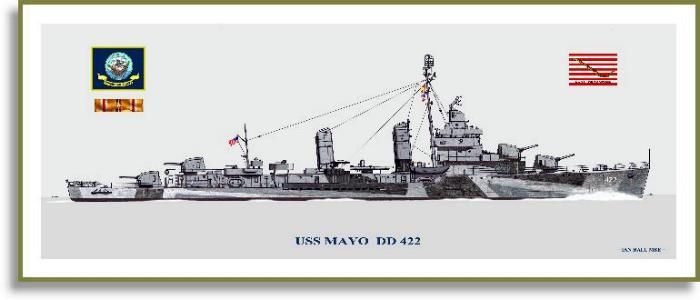 USS Mayo DD-422 Print - Destroyers G-M - PriorService.com