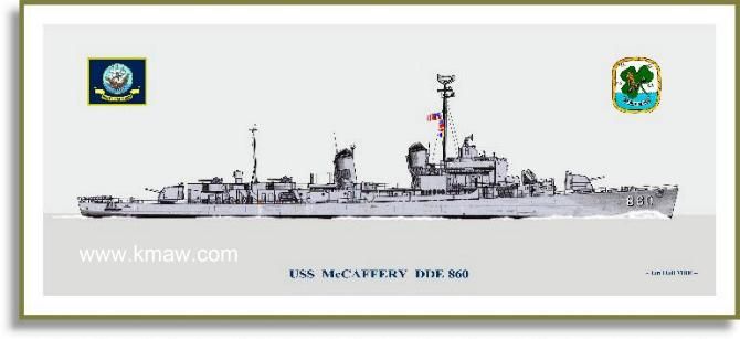 USS McCaffery DDE-860 Print - Destroyers G-M - PriorService.com
